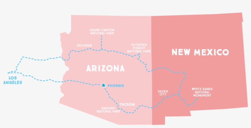 Arizona Nm Map - Arizona - 936x432 PNG Download - PNGkit
