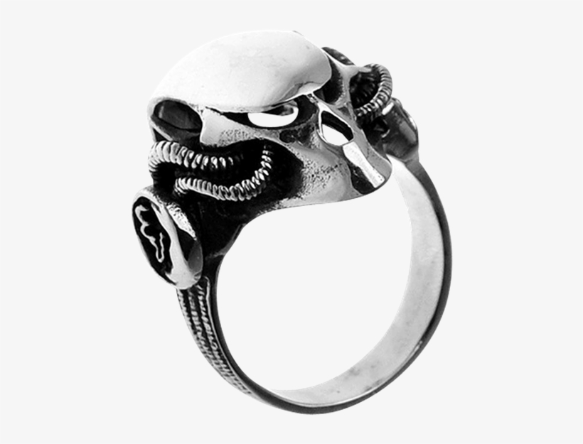 Mecha Skull Helmet Ring - Stainless Steel Ring - 555x555 PNG Download ...