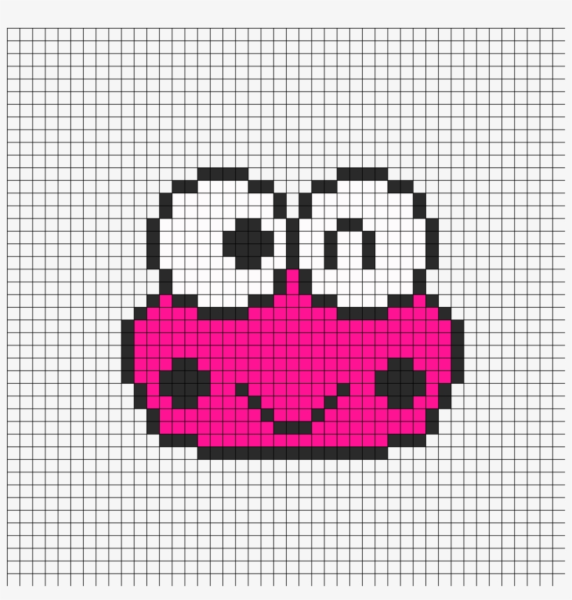 Pink Keroppi Perler Bead Pattern / Bead Sprite - Pixel Art Keropi ...