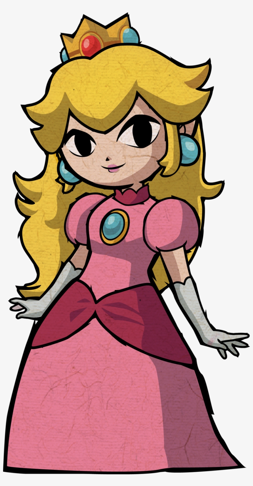 Wind Waker Peach - Mario In Wind Waker Art Style - 900x1687 PNG ...