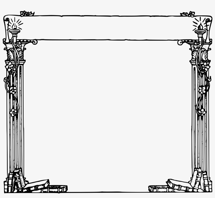 Text Box Frame Png Pic - Roman Borders Clip Art - 2400x2100 PNG ...