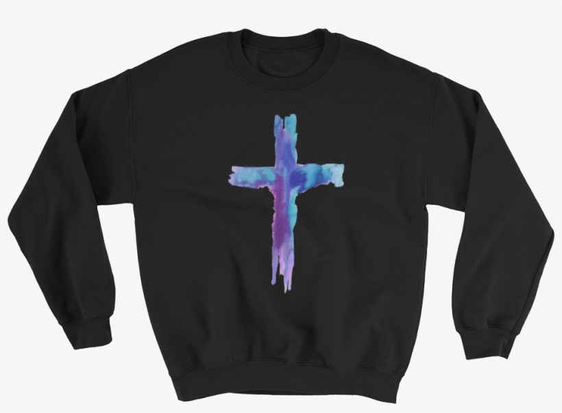 Watercolor Cross Sweatshirt - Ohio Watercolor Flower Home State Unisex ...
