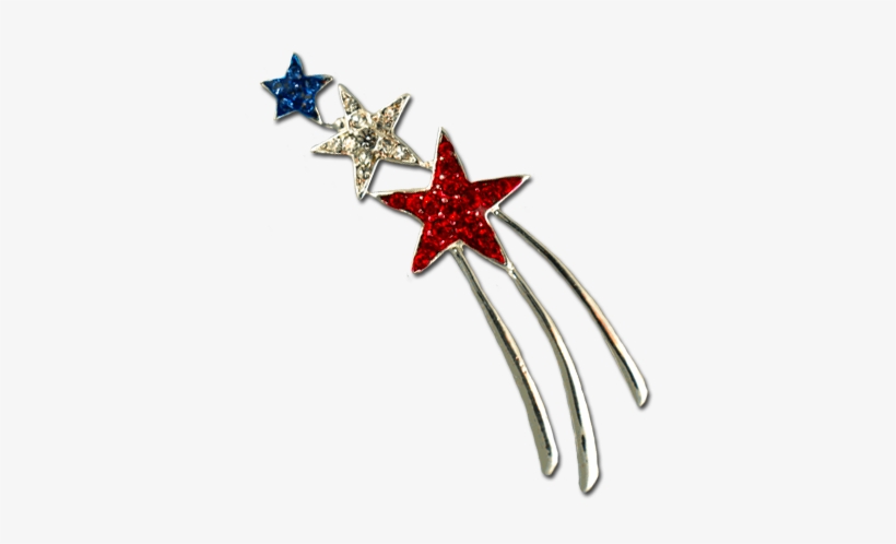 Patriotic Shooting Star Brooch/pin - Red White Blue Shooting Stars ...