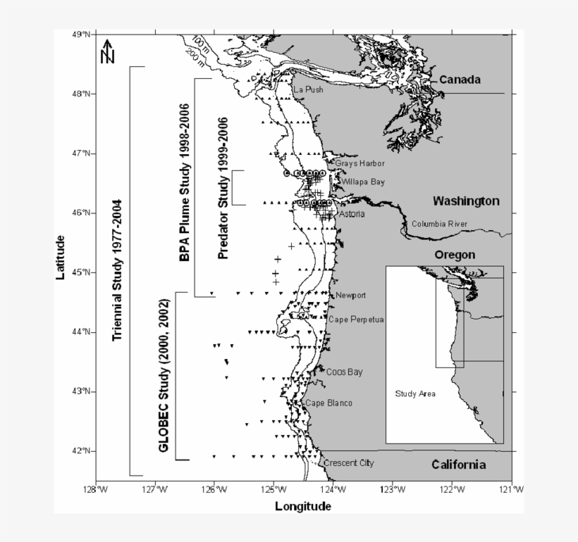 Download Transparent Map Showing The Four National Marine Fisheries ...