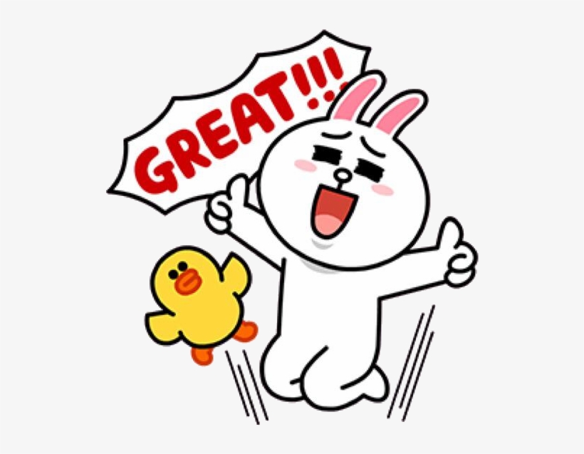 Cony Brown, Brown Bear, Line Friends, Line - Cony Line Sticker - 567x640 PNG Download - PNGkit