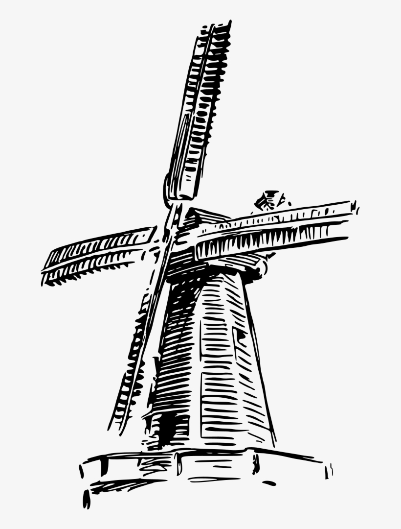 Windmill - Dibujo Molinos De Viento - 653x1000 PNG Download - PNGkit