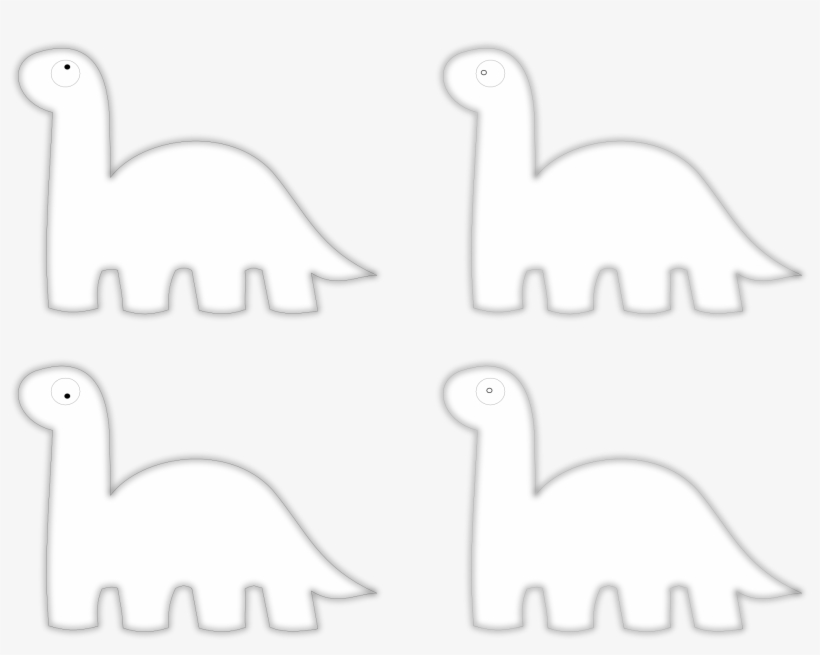Cute Dinosaur Clip Art Black And White