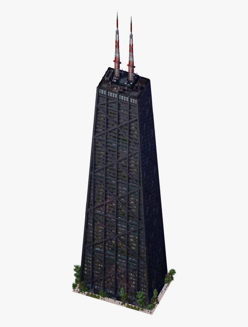 John Hancock Center - Skyscraper - 344x1000 PNG Download - PNGkit
