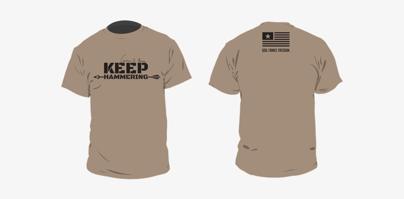 Cameron Hanes Keep Hammering Sand Shirt Design - T Shirt - 585x350 PNG ...