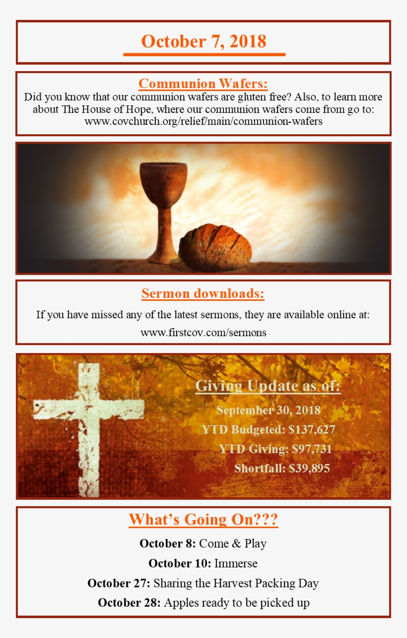 Communion Bulletins