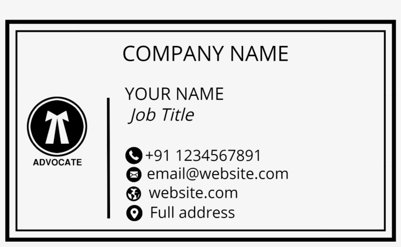 Advocate Business Card Visiting Card Design For Advocates 1850x1100