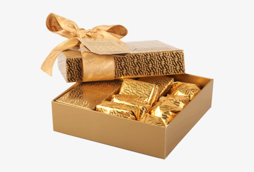 Special Chocolate Gift Gold Box 200g - Chocolate - 640x640 PNG Download ...