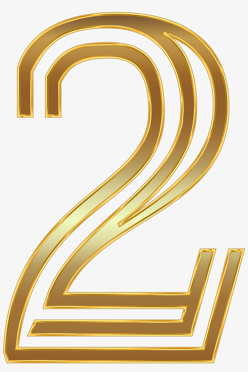 Number Two Gold - 5502x8000 PNG Download - PNGkit