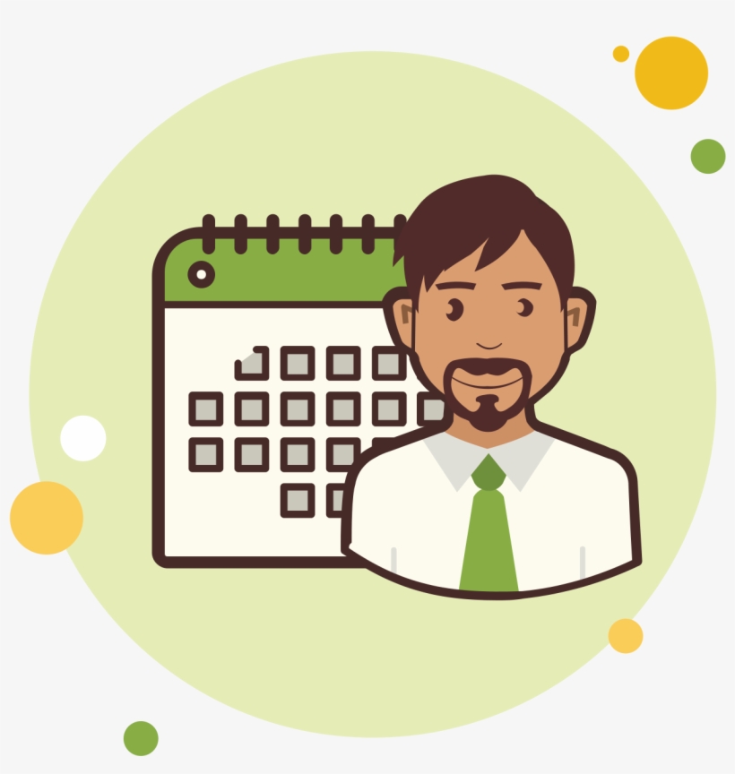 Man With A Calendar Icon - Icon - 1600x1600 PNG Download - PNGkit