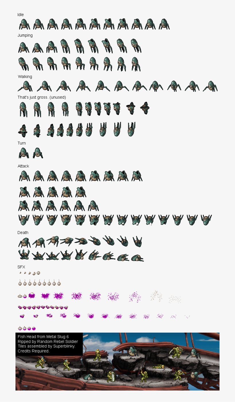 Fish Head - Metal Slug Hunter Walker - 712x1322 PNG Download - PNGkit