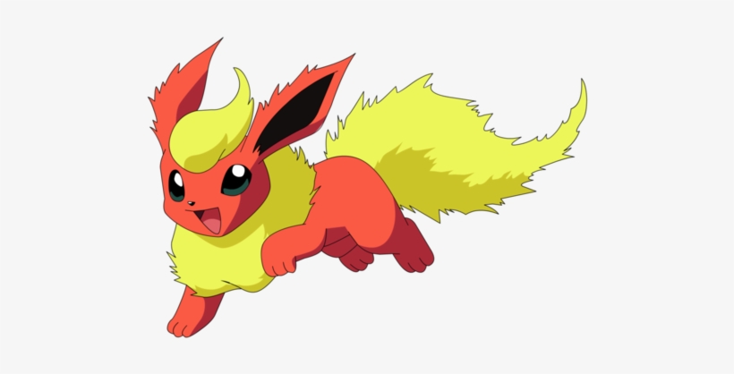 Pokemon Clipart Fire Pokemon - Pokemon Eevee Evolution Flareon - 500x346 PNG Download - PNGkit