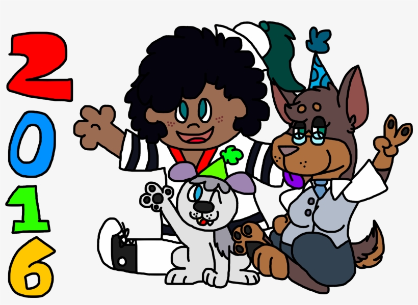 Happy New Year 2016 - Cartoon - 3000x2000 PNG Download - PNGkit