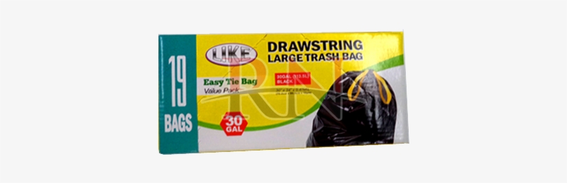 Drawstring Large Trash Bag 30gal 19ct - Label - 380x380 PNG Download ...