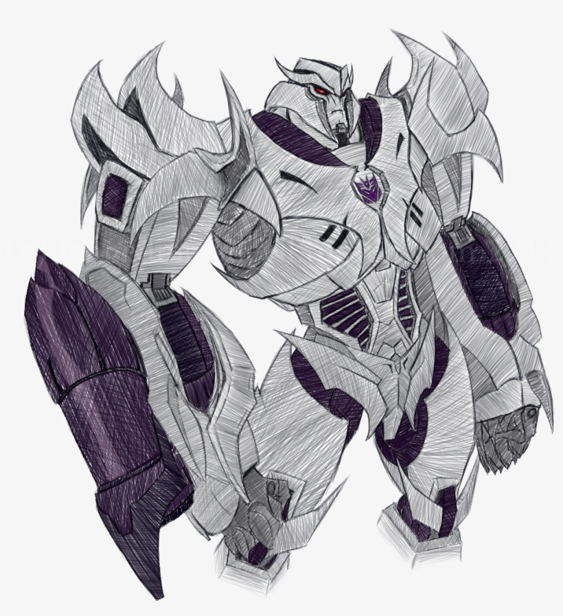 I Tried My Scribbly Color Method On Megatron - Illustration - 964x1005 ...