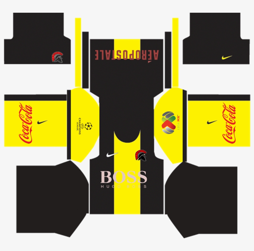 Black And Yellow Kit Dream League - 800x800 PNG Download - PNGkit