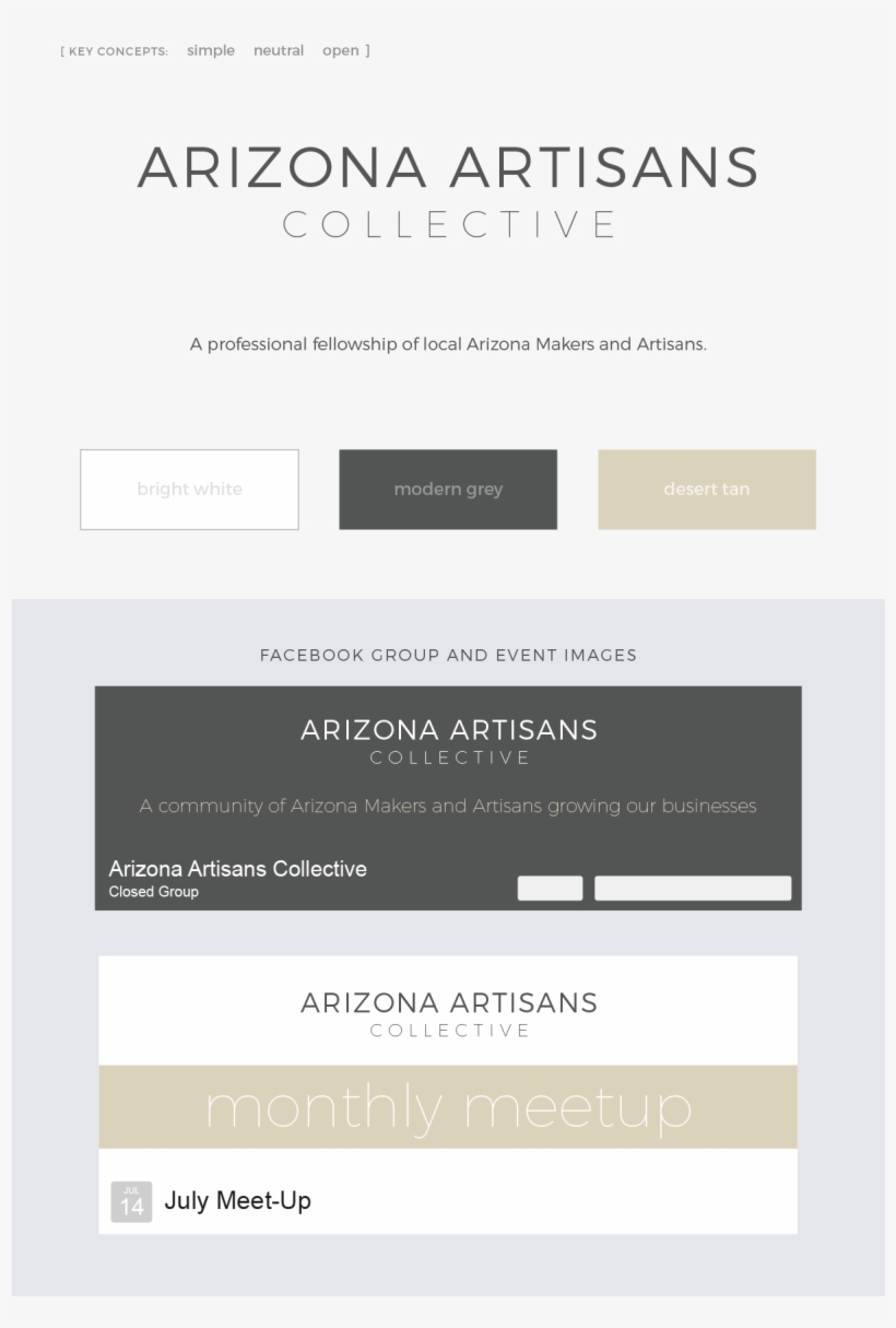 Arizona Artisans Collective Simple Logo And Branding - 1200x1765 PNG ...