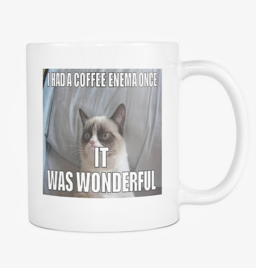 Coffee Enema Cat Meme Double Sided Coffee 11 Ounce - Tard Animals Cats ...