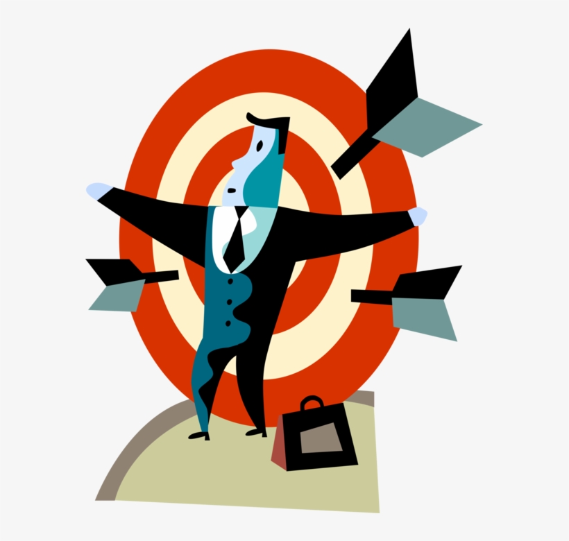 Vector Illustration Of Businessman Under Pressure Is - Illustration ...