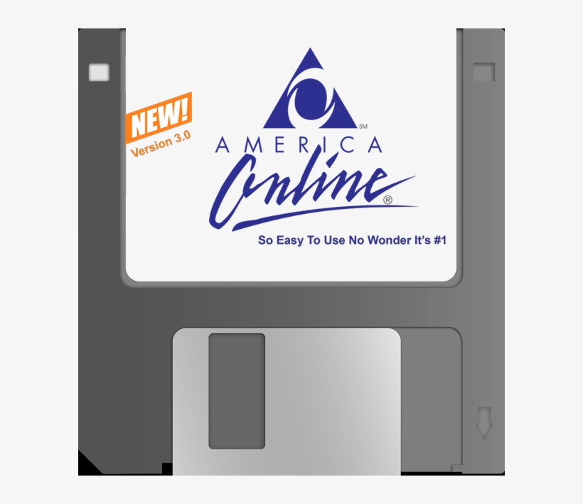 Floppy - America Online Logo - 600x629 PNG Download - PNGkit