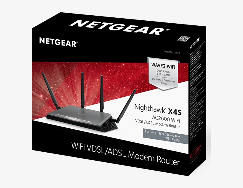 Netgear Nighthawk X4s Ac2600 Wifi Vdsl/adsl Modem Router - 620x559 PNG ...