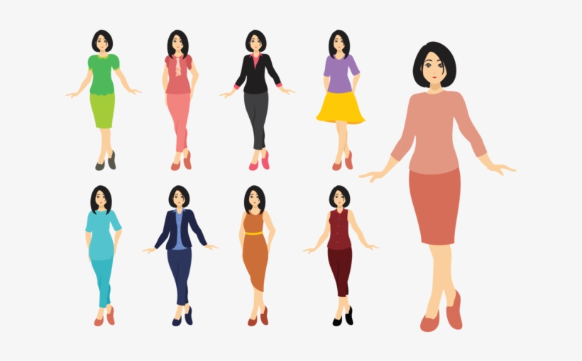 Mujer Vectors - Woman Full Body Vector - 700x490 PNG Download - PNGkit