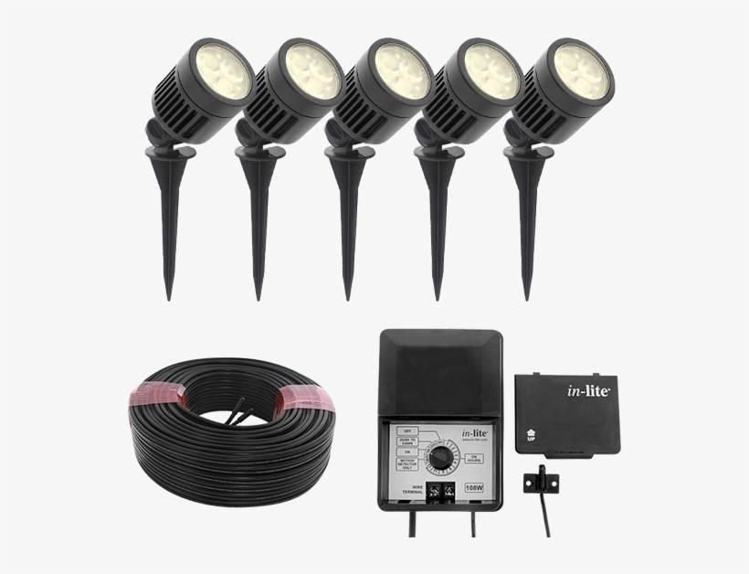 Small Spotlight Kit - In-lite 12v Transformer 56w Low Voltage Outdoor ...
