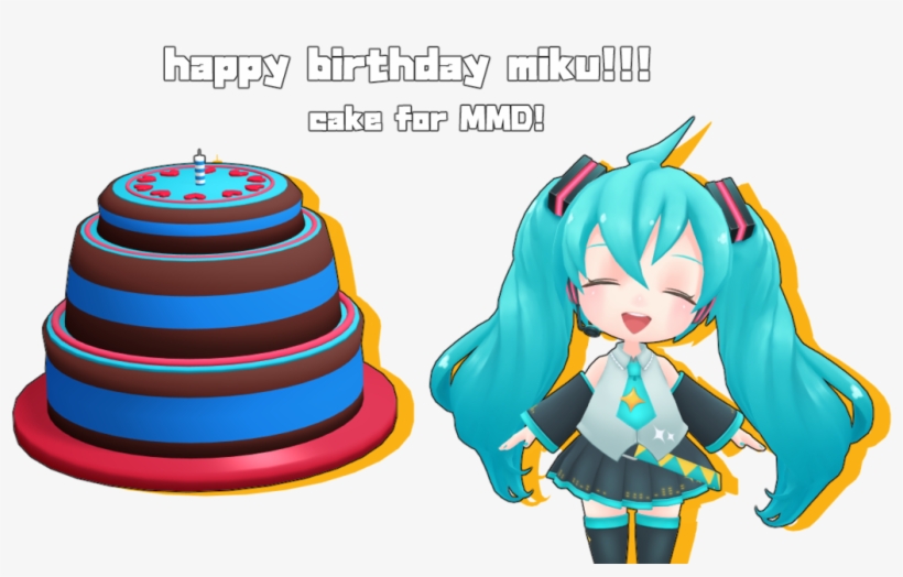 Mmd Dl Miku S Th Cake Bday - Hatsune Miku Cake Mmd - 1177x679 PNG ...
