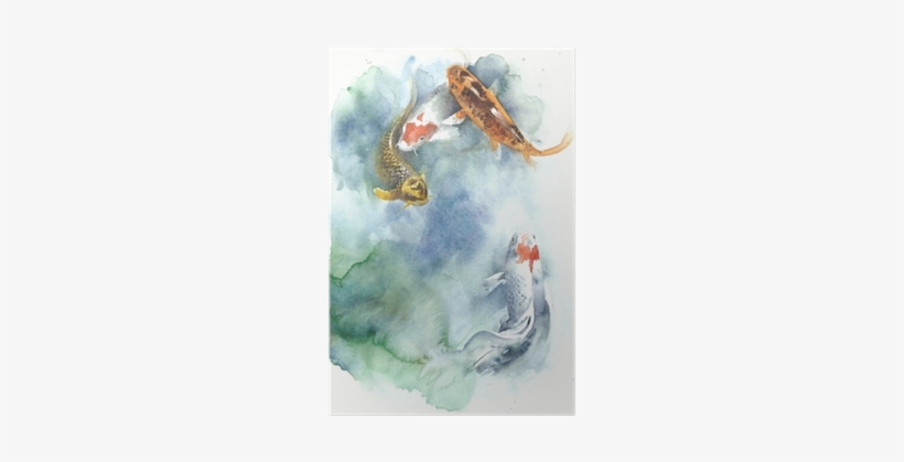 Oi Fish Watercolor Painting Isolated Greeting Card - Watercolor ...