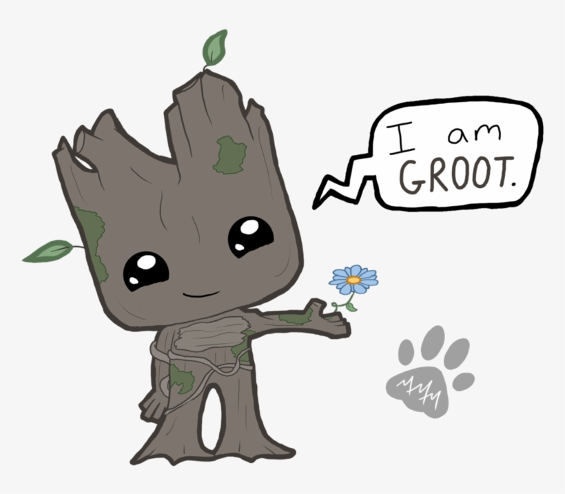 Chibi Groot - Groot Drawing Cute - 894x894 PNG Download - PNGkit