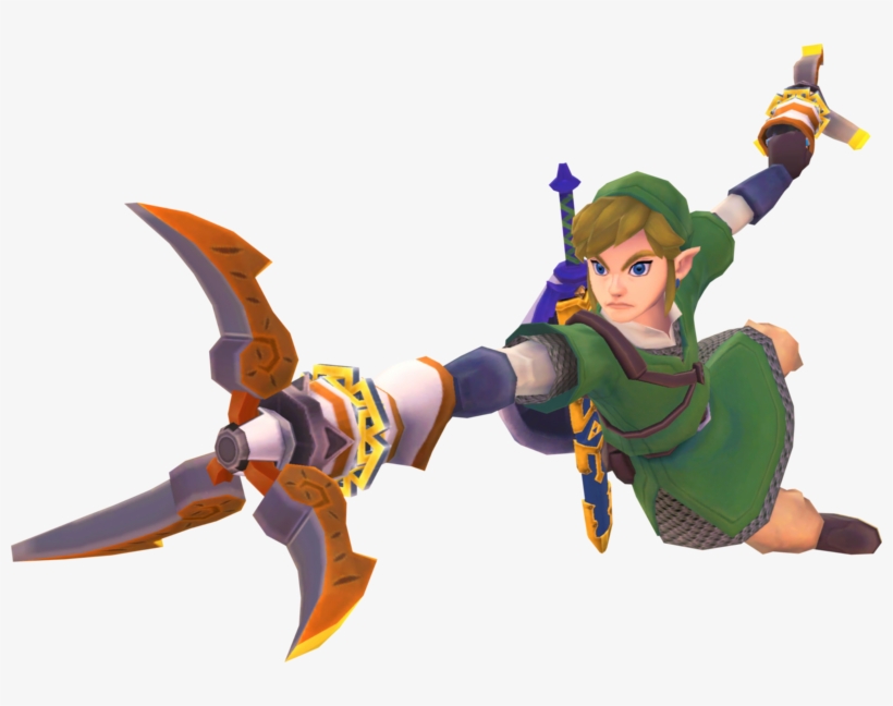 Link & Double Clawshot - Link Hookshot Breath Of The Wild - 800x568 PNG ...