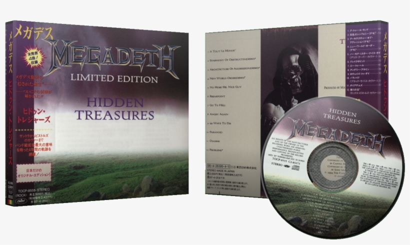 Megadeth Album - Hidden Treasures [japan Bonus Tracks] - 1280x830 PNG ...