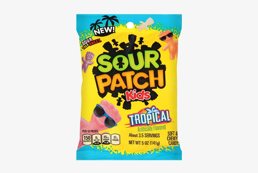 Download Transparent Sour Patch Kids Tropical Soft & Chewy Candy - Sour ...