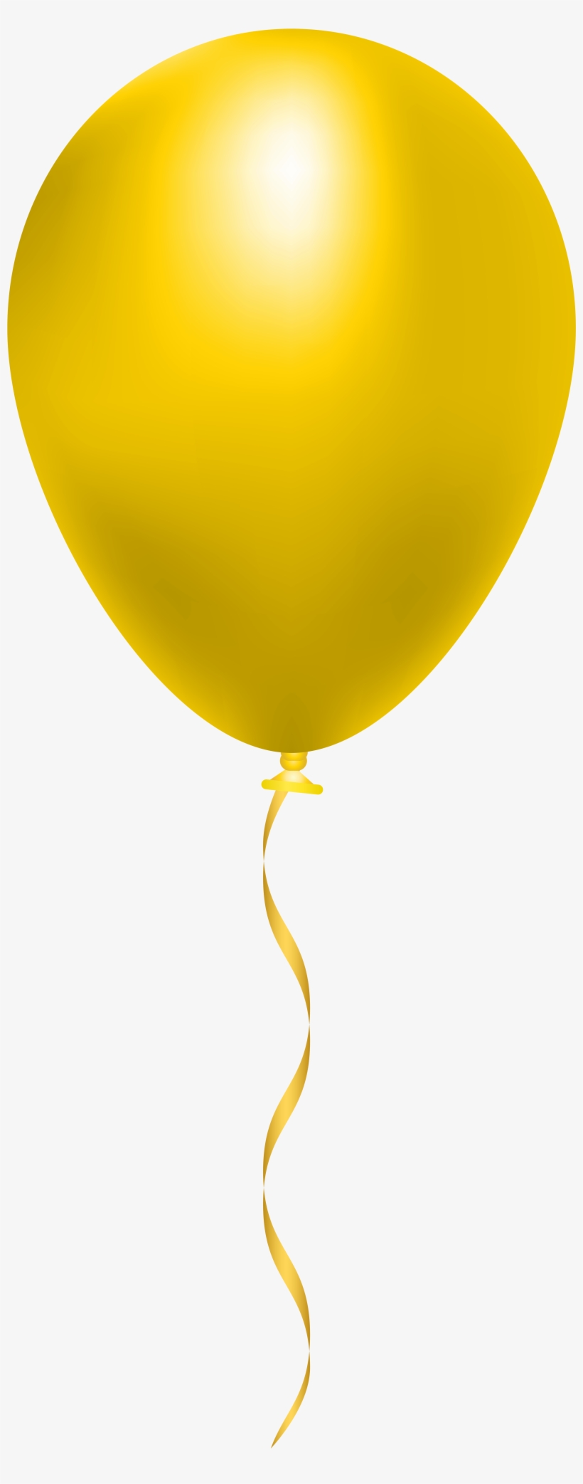 Download Transparent Yellow Balloon Png Clip Art Image - Yellow Balloon ...