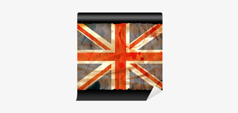 Old Burned Paper Union Jack - Wavy (silky) Union Jack - Di Note Cards ...