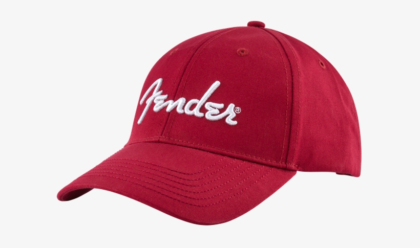 Fender® Logo Stretch Cap, Red - Fender - 600x405 PNG Download - PNGkit
