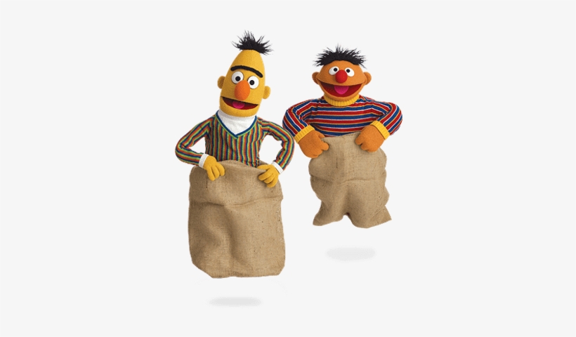Sesame Street Bert And Ernie Bag Jumping - Play With Me Sesame:furry ...