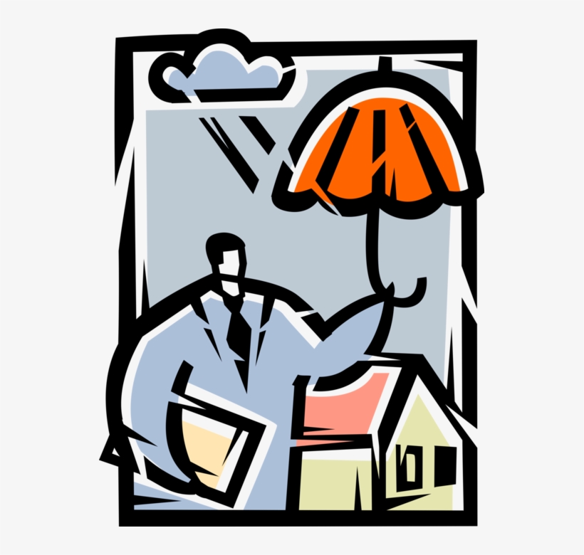 Vector Illustration Of Businessman Homeowner With Home - 541x700 PNG ...