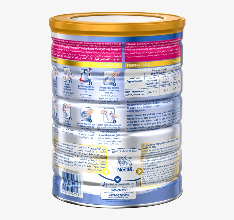 Nan® Optipro 3 800g - Nan Optipro 3 Feeding Table - 900x900 PNG ...