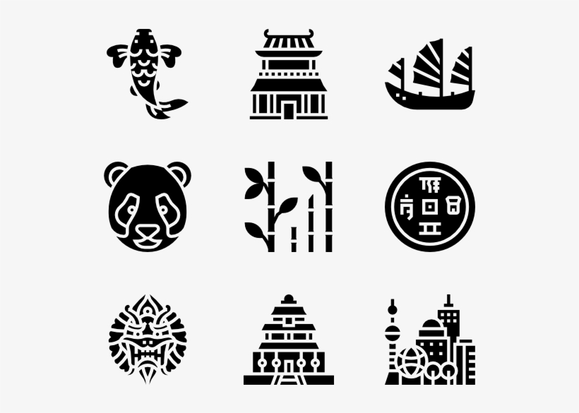 China Symbols - Chinese Symbols - 600x564 PNG Download - PNGkit