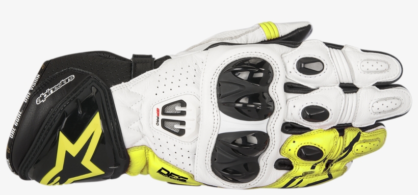 Alpinestars Gp Pro R2 Black White Yellow Motorcycle - Gp Pro R2 Gloves ...