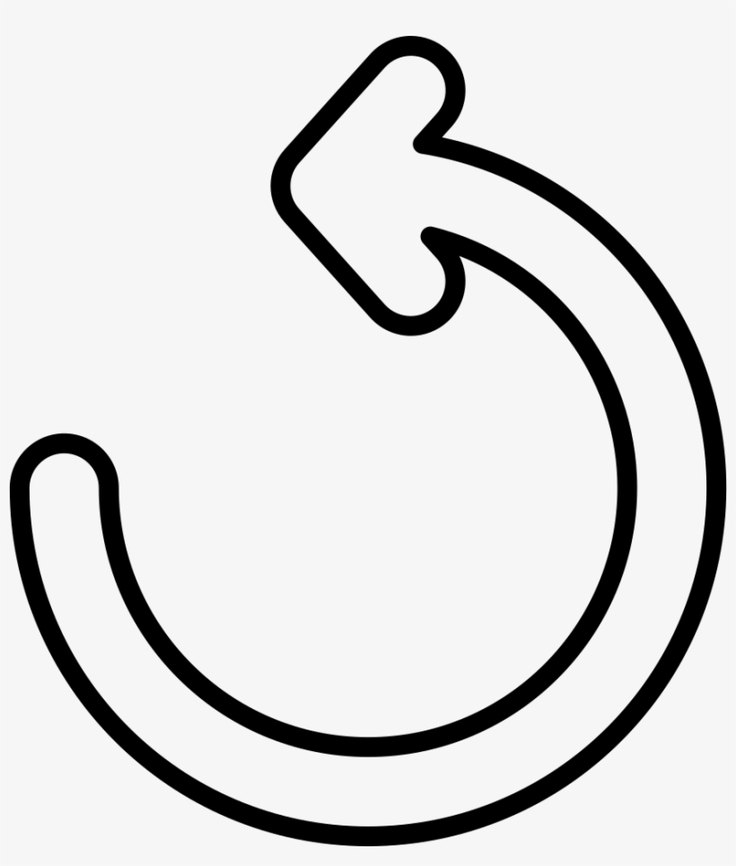 Circular Arrow Outline Comments - Circular Arrow White - 868x980 PNG ...