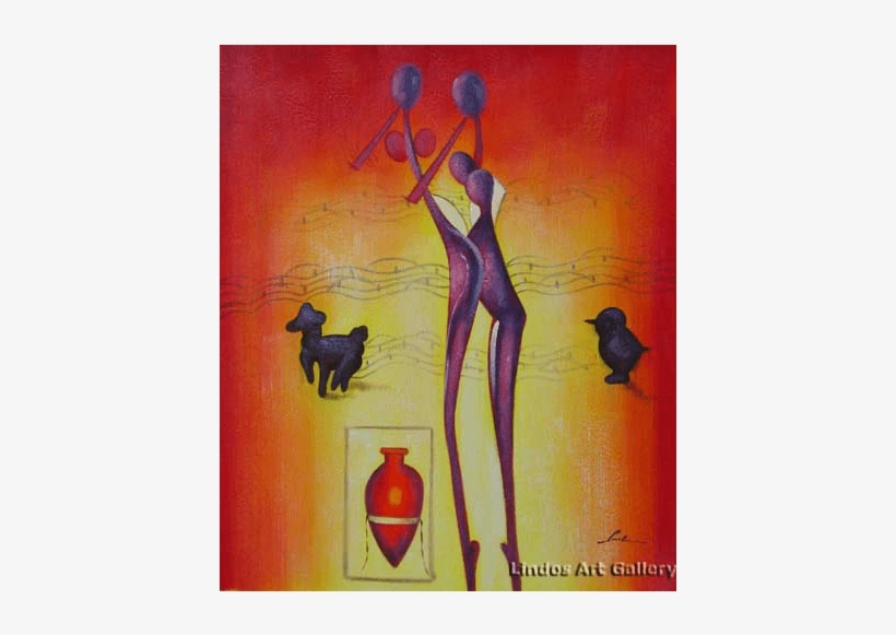 Purple Figures Modern Painting - Painting - 600x600 PNG Download - PNGkit