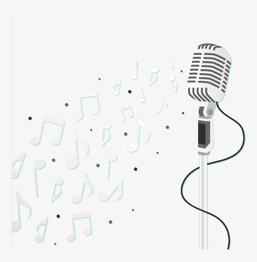 Microphone Music Notes Png - 800x753 PNG Download - PNGkit