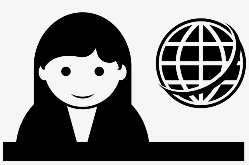 Female Journalist With Earth Globe Comments - Journalist Icon - 980x604 ...