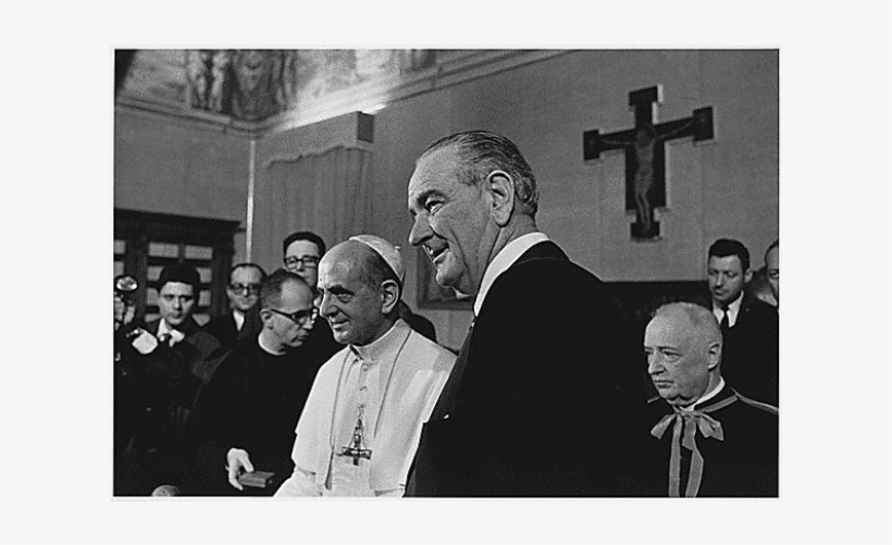 Johnson And Pope Paul Vi - Lyndon Johnson Pope - 801x450 PNG Download ...